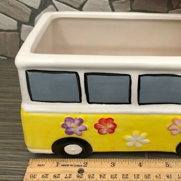 Other | Ceramic Vw Bus Planter Yellow With | Poshmark